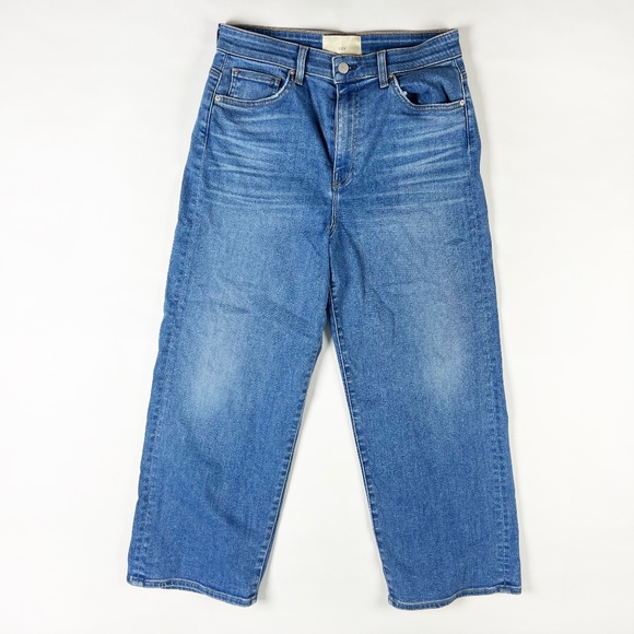 Cqy | Jeans | Cqy Sunday Dream Wide Leg Cropped Cotton Stretch Denim ...